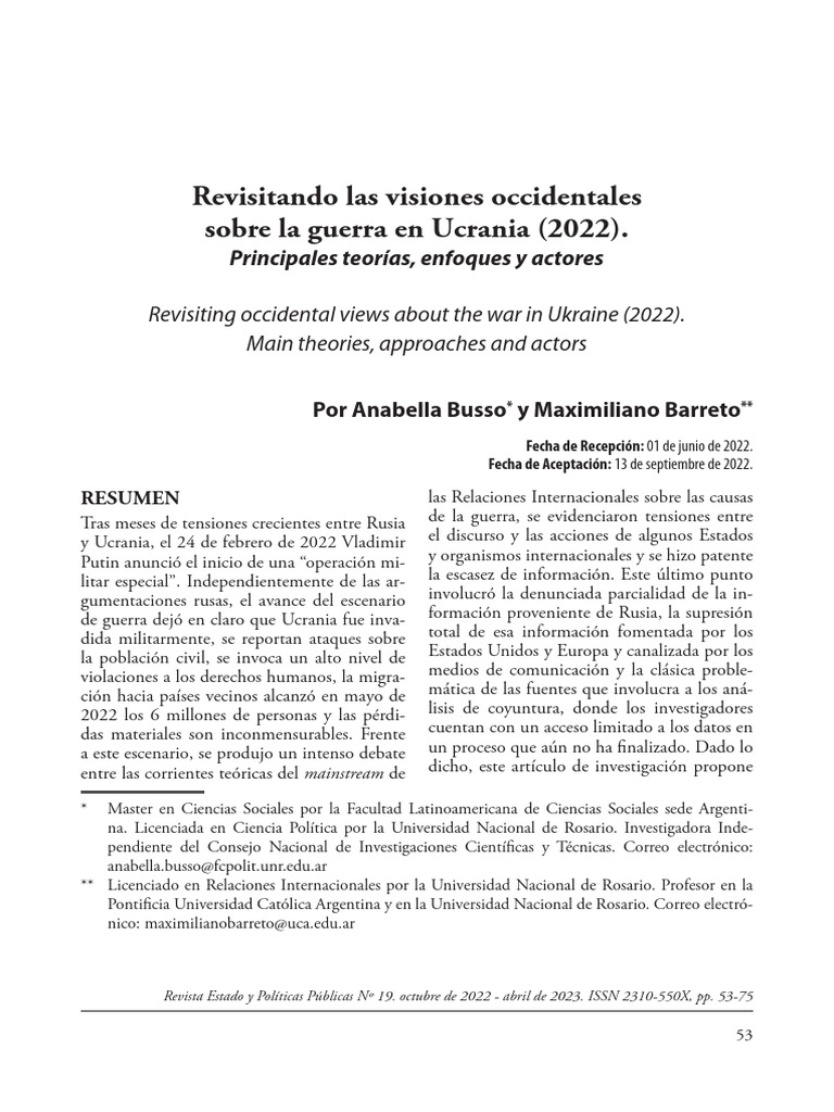 Visiones Occidentales Sobre La Guerra en Ucrania | PDF | OTAN ...