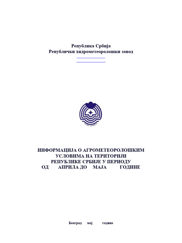 WWW - Hidmet.gov - Rs WWW - Meteoalarm.rs | PDF