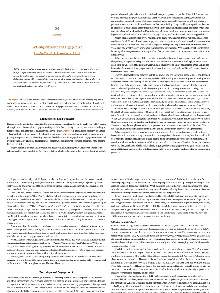 4. Fostering Attention and Engagement - Engaging Autism | PDF