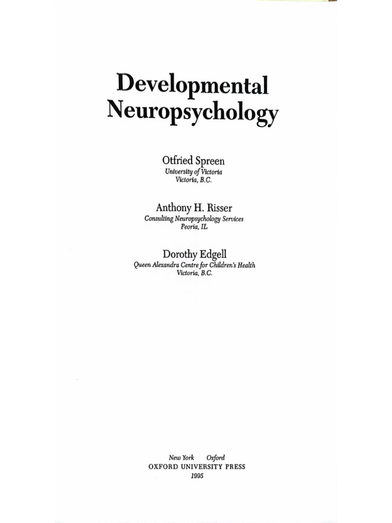 Developmental Neuropsychology Cap 3 | PDF