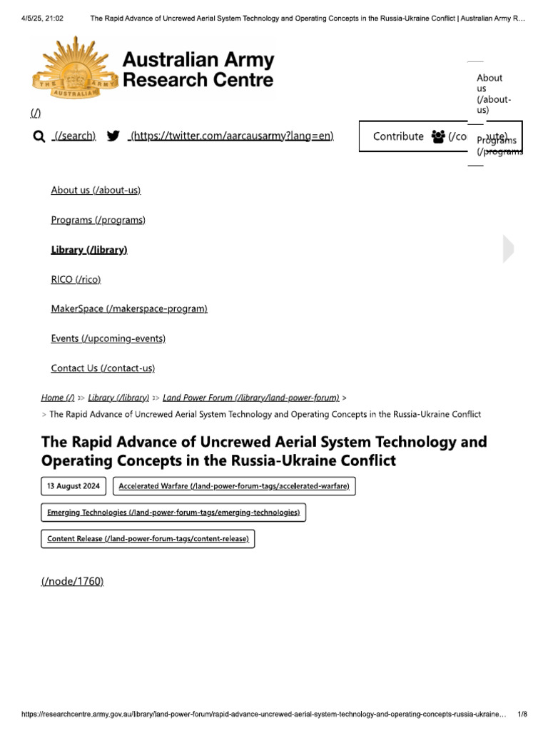 The Rapid Advance of Uncrewed Aerial System Technology and Operating ...