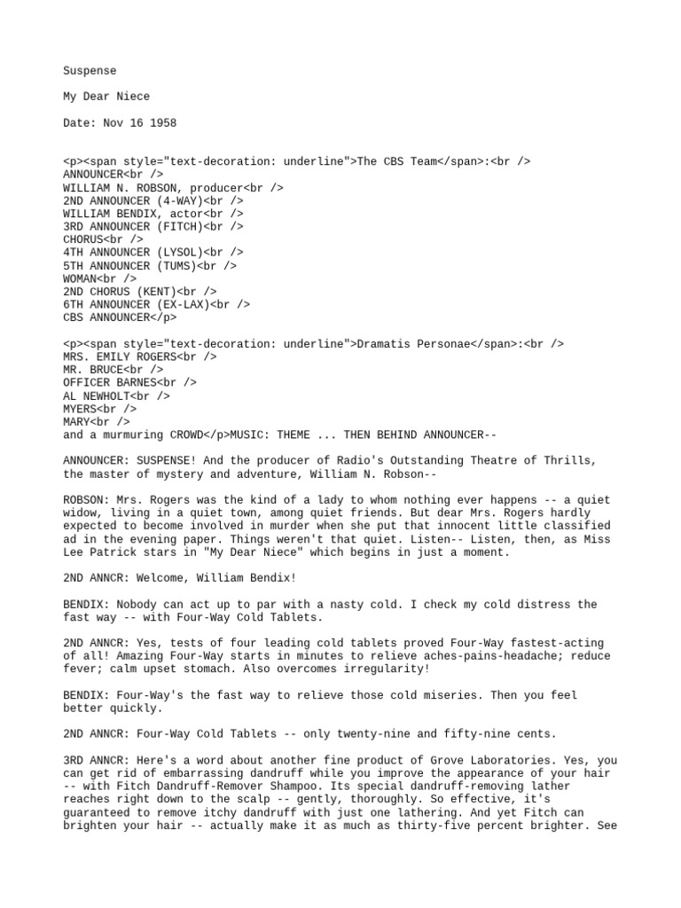 Generic Radio Workshop Radio Script 8DQ8ZO9LII | PDF