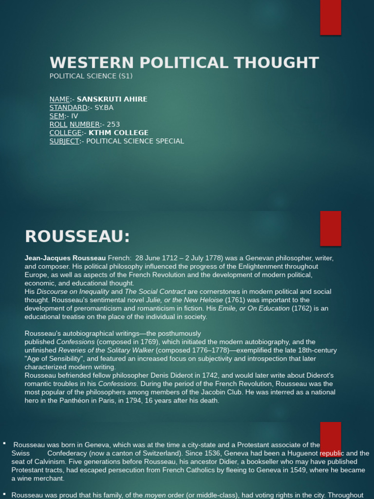 Western Political Thought | PDF | John Stuart Mill | Karl Marx