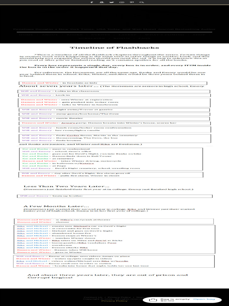 Timeline of Flashbacks | PDF
