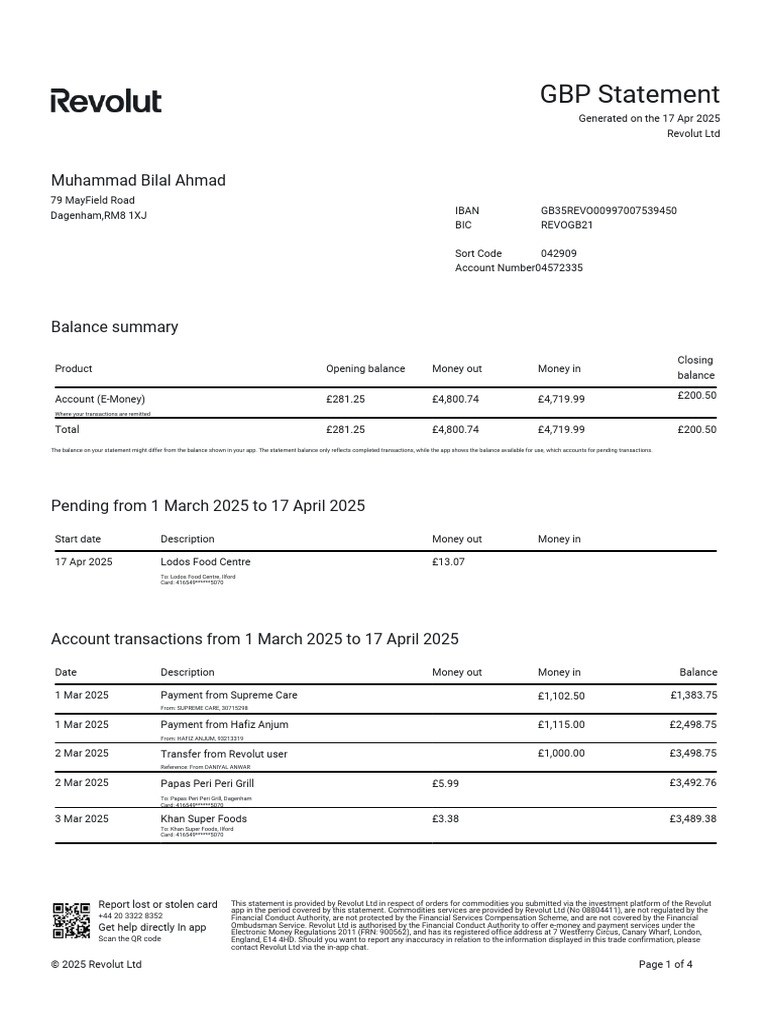 account-statement_2025-03-01_2025-04-17_en-gb_8b6d48.pdf | PDF | Qr Code | Banking Technology