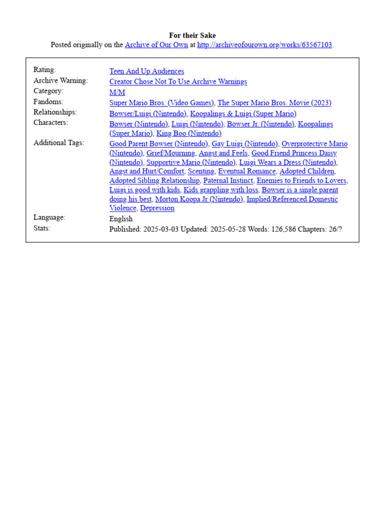 For Their Sake | PDF