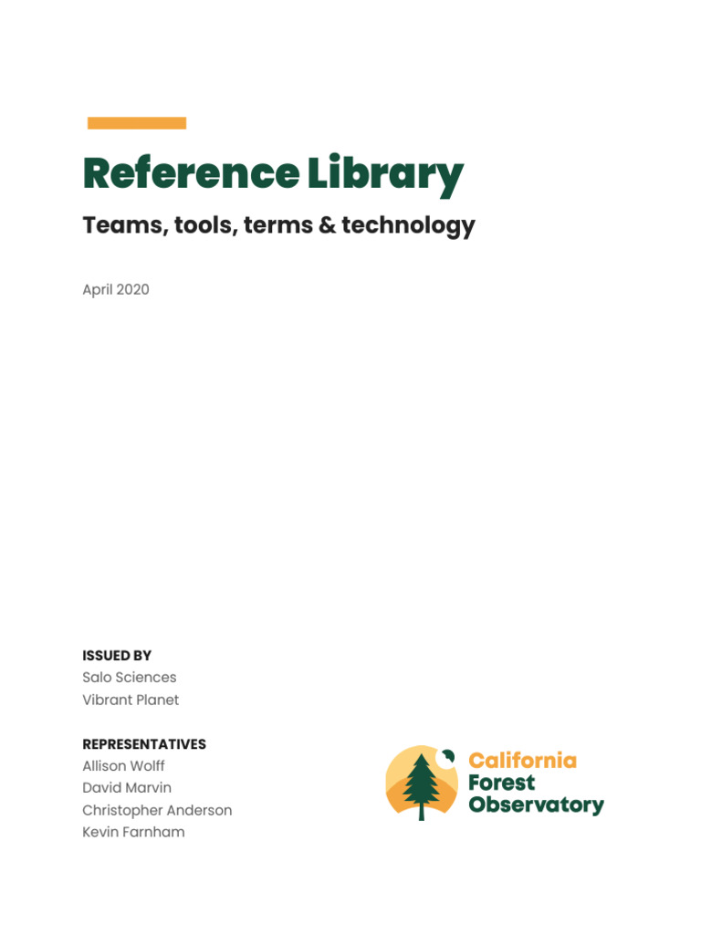Forest Observatory Reference Library | PDF | National Oceanic And ...