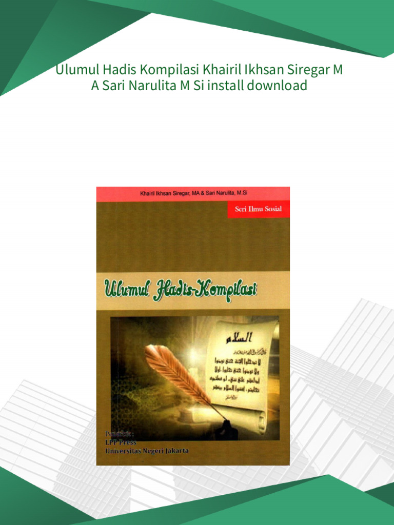 Ulumul Hadis Kompilasi Khairil Ikhsan Siregar M A Sari Narulita M Si ...