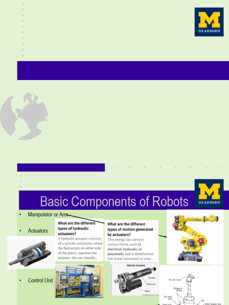IMSE 381 LECT 3 Industrial Robotics Winter 2025 | PDF | Servomechanism | Feedback