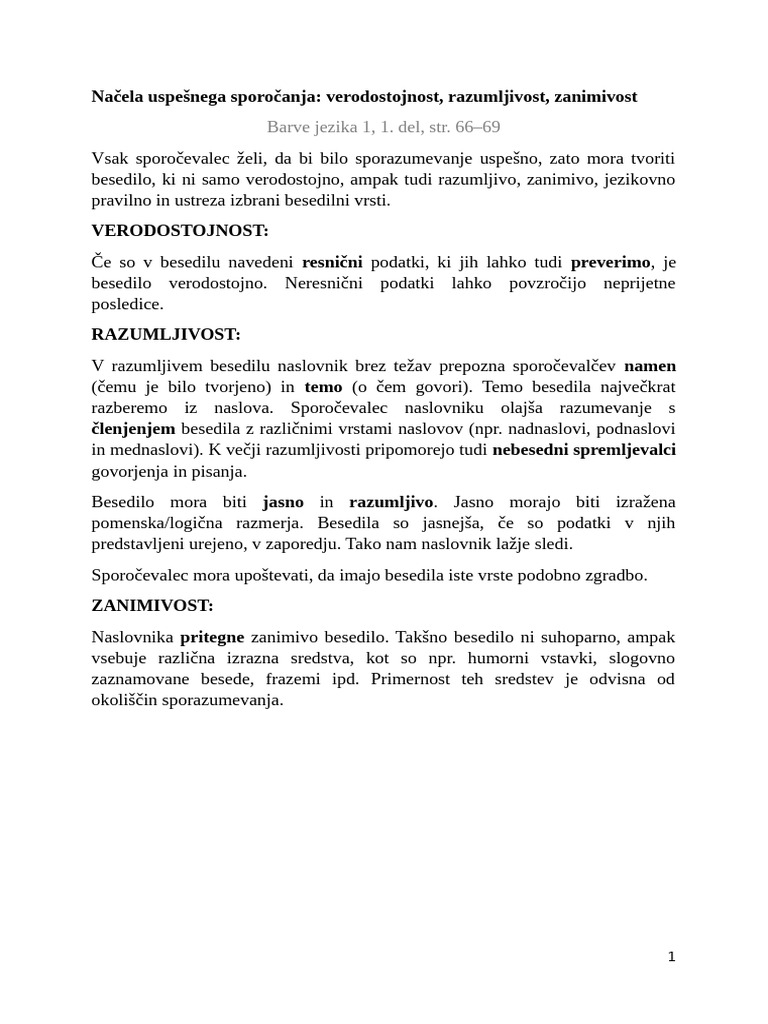 Sporocanje Nacela | PDF