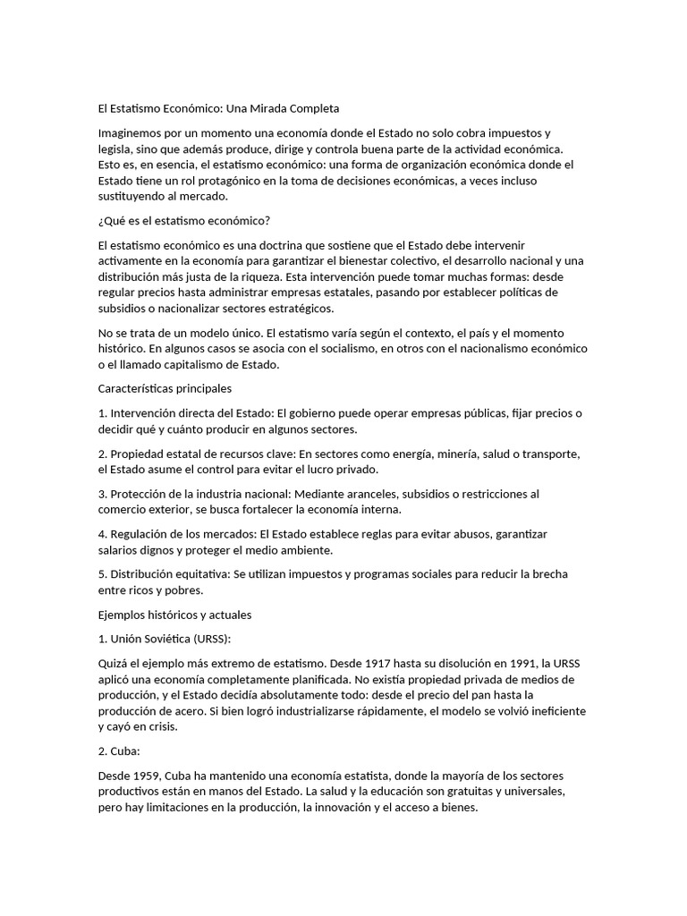 Estatismo Eco | PDF | Estatismo | Economias