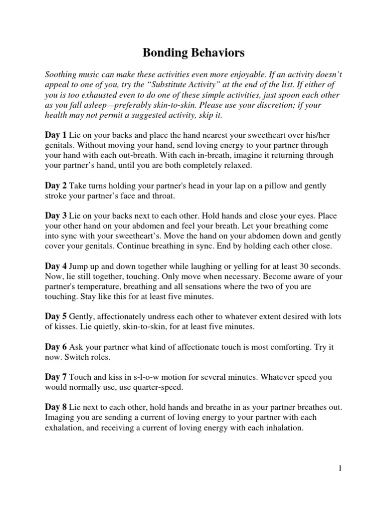 ! Bonding - Behaviors | PDF