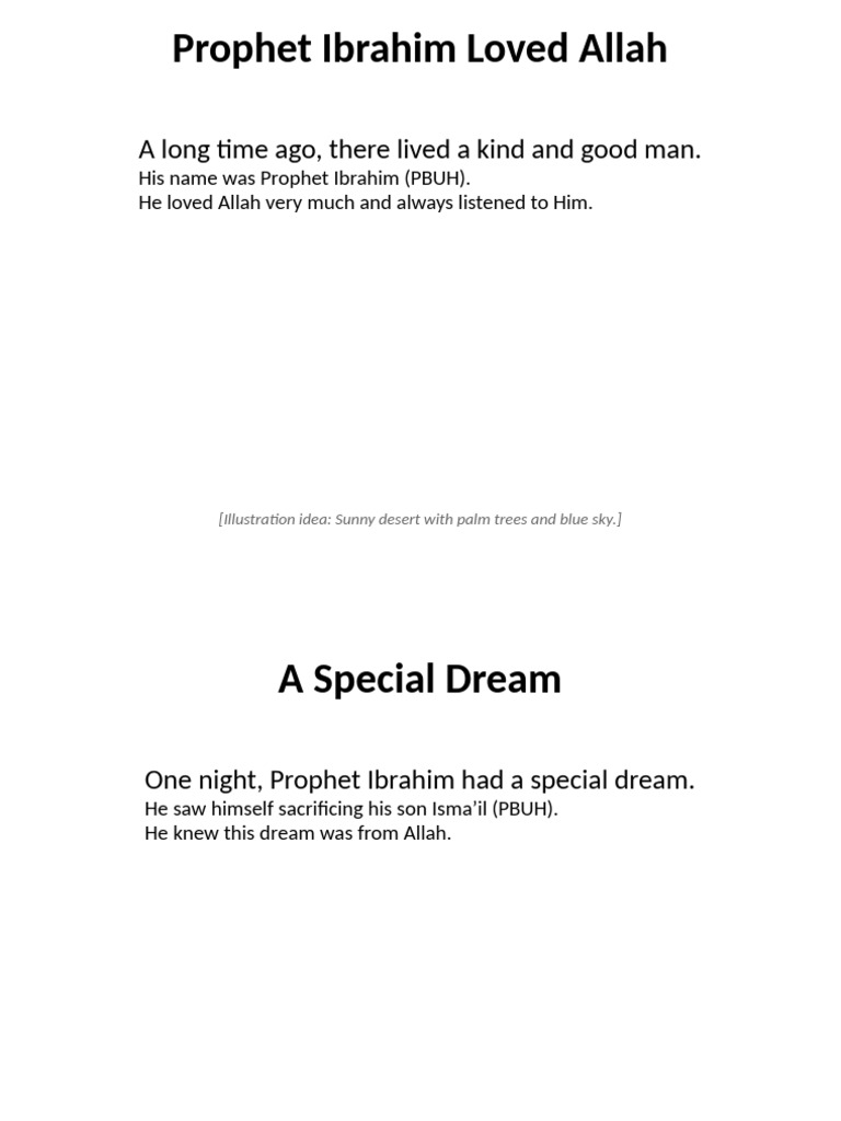 Story of Prophet Ibrahim For Kids | PDF