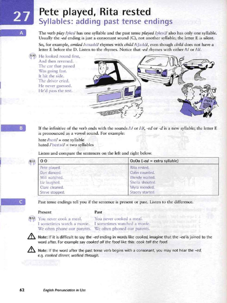 Past Tense Endings-Epiu | PDF