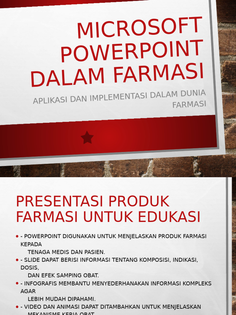 Microsoft PowerPoint Dalam Farmasi | PDF