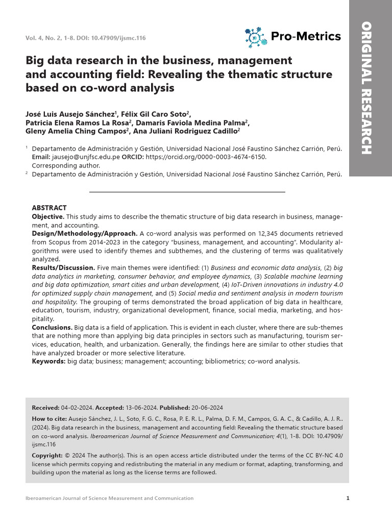 And Accounting Field: Revealing The Thematic Structure | PDF | Data ...