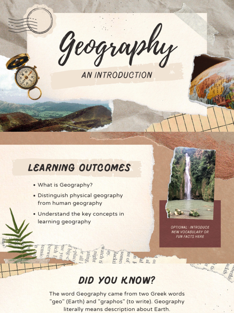 Introduction To Geography Education Presentation in A Brown and Beige ...