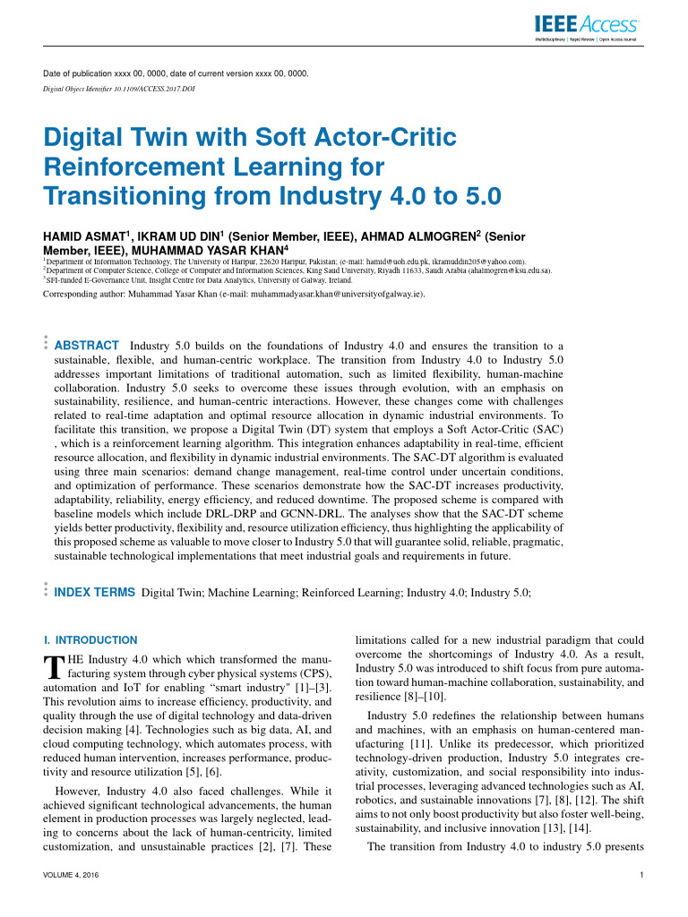 Digital Twin With Soft Actor-Critic Reinforcement Learning For ...