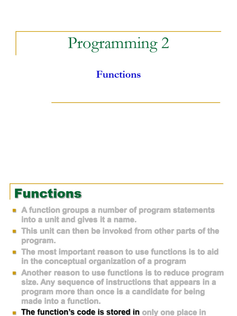 COMP 003 Module 2 Functions | PDF | Namespace | Programming Paradigms