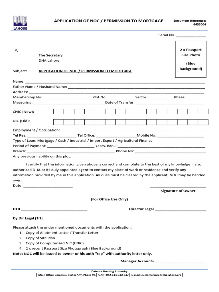 Permission To Mortagage PTM Form | PDF | Mortgages | Banking
