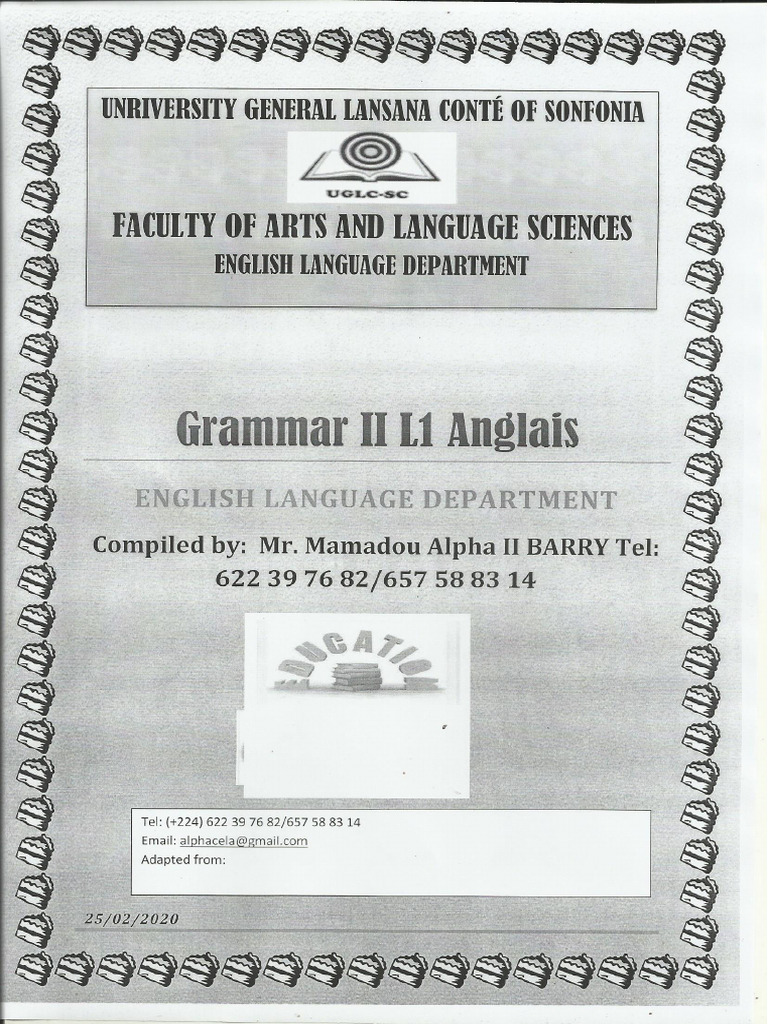 Cours de English Grammar 2 l1 Anglais | PDF