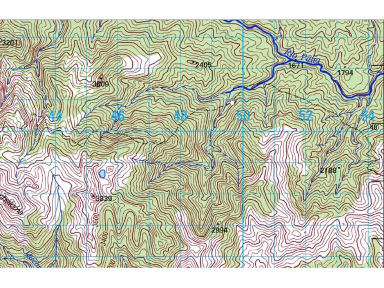 Mapa Topográfco Base Con Curvas de Nivel Acotadas | PDF