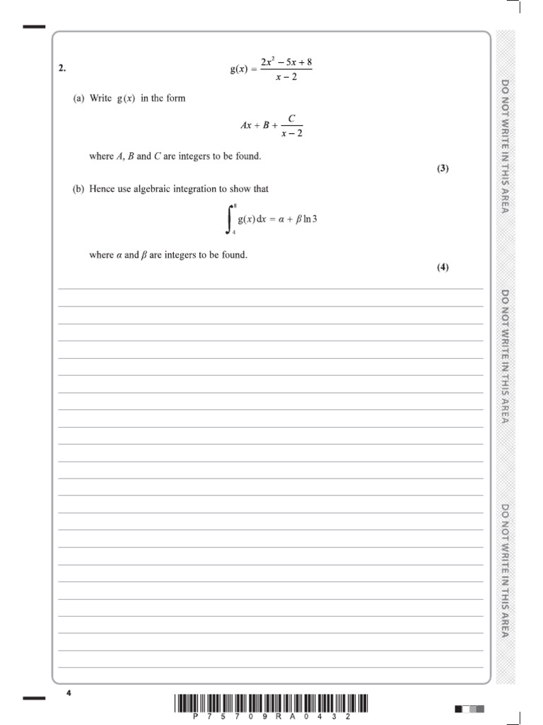 GCE Edexcel Mathematics Pastpapers - Calculus Differentiation ...