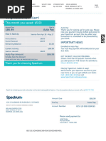 Spectrum Bill | PDF | Payments | Service Industries