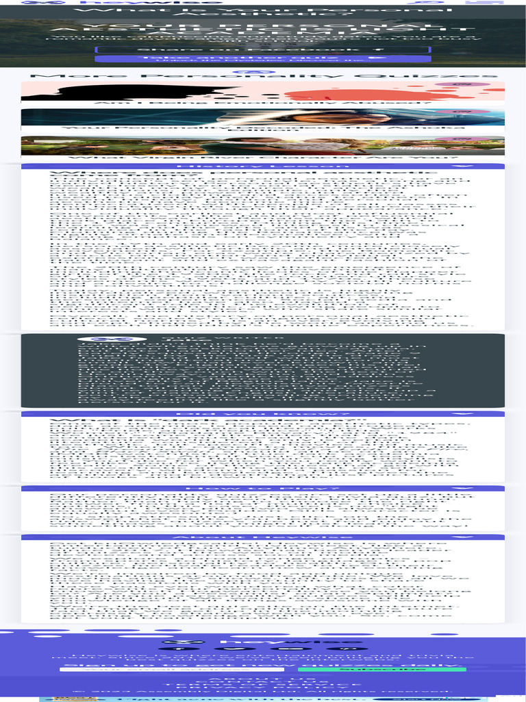 What Is Your Personal Aesthetic - Heywise | PDF | Aesthetics | Quiz