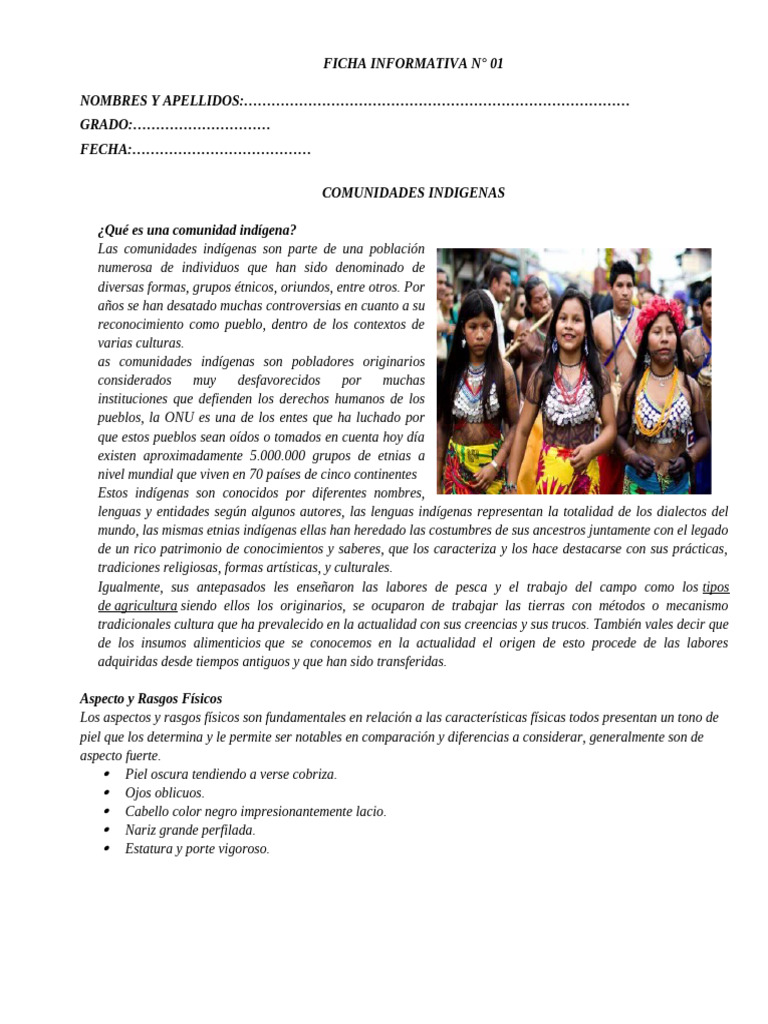 Ficha Informativa de 2do | PDF