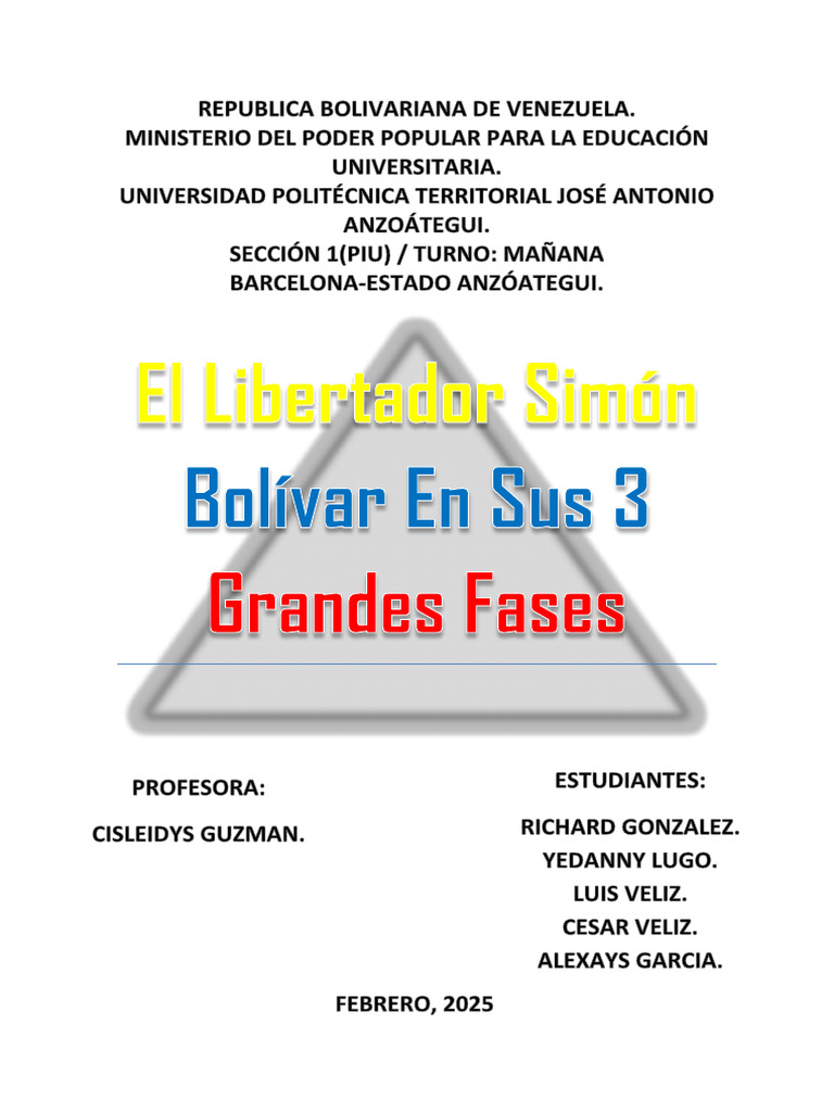 El Libertador Simon Bolivar | PDF | America latina | Venezuela