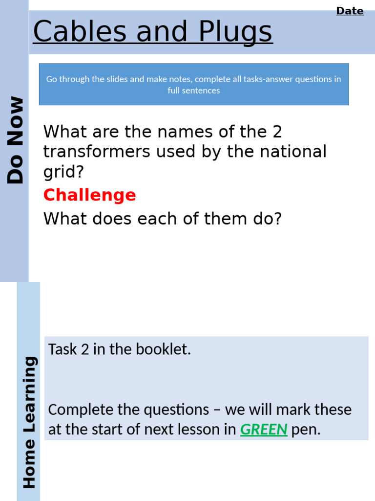 10W3 COVER Lesson 2 - Cables and Plugs 2 | PDF | Fuse (Electrical ...