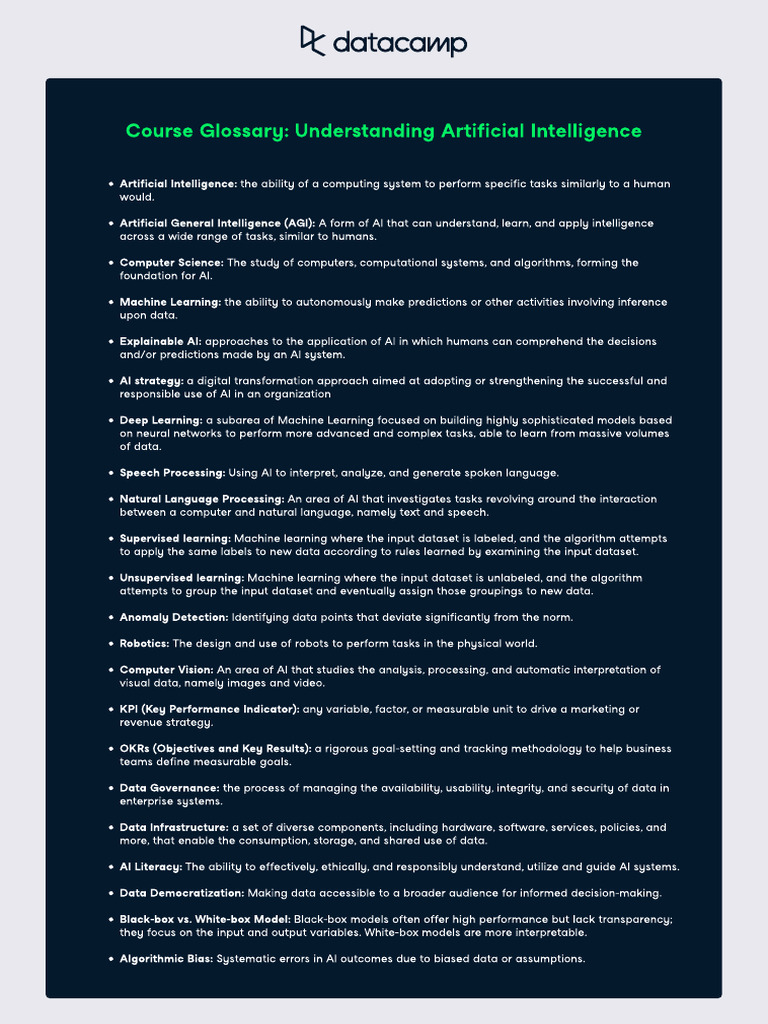 Course Glossary - Understanding Artificial Intelligence | PDF ...