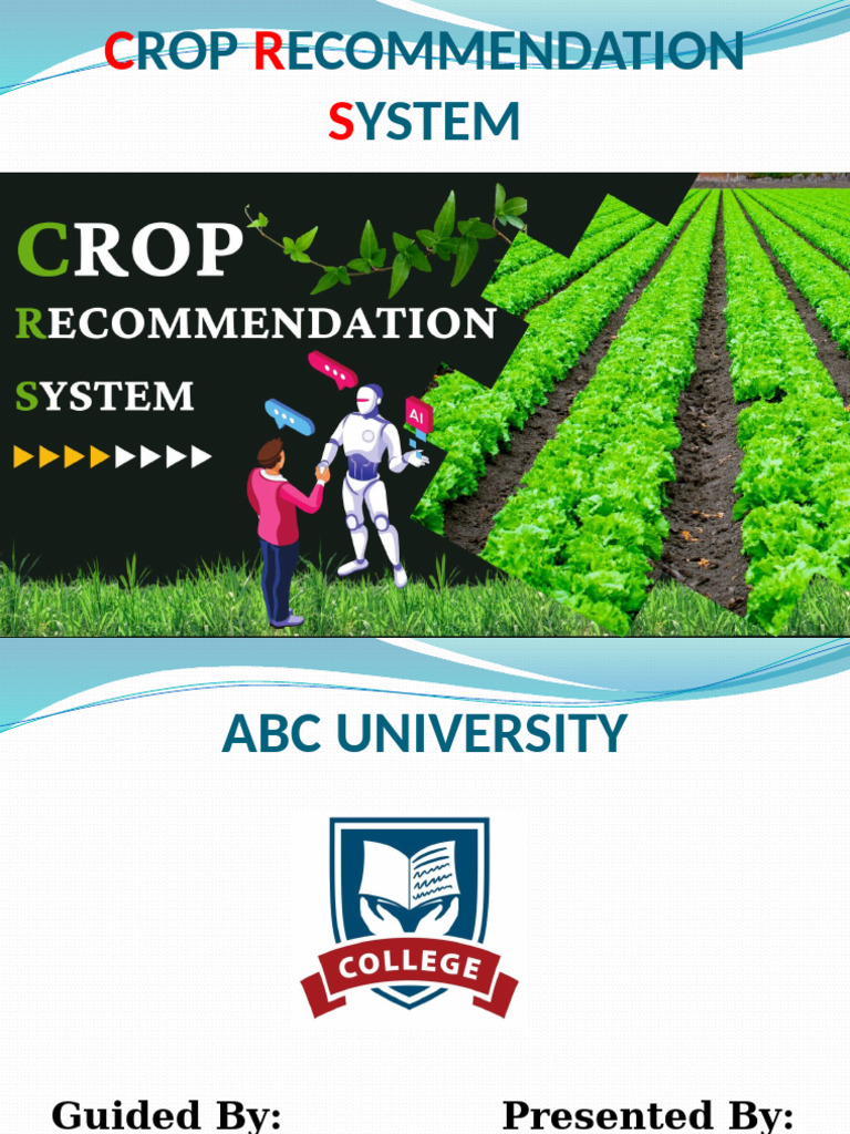 Crop Recommendation System Overview | PDF | Sustainable Agriculture ...