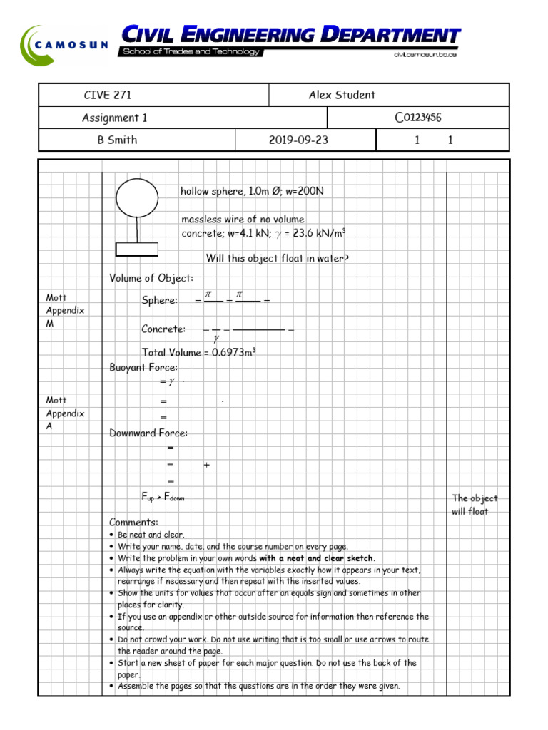 Sample Calculation Format2019 | PDF | Physical Quantities | Physics