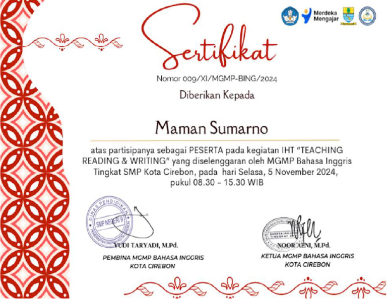 Sertifikat Iht Alex | PDF