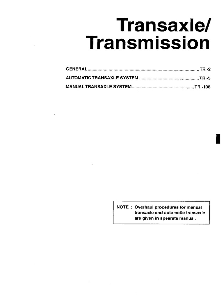 Transaxle Transmission | PDF