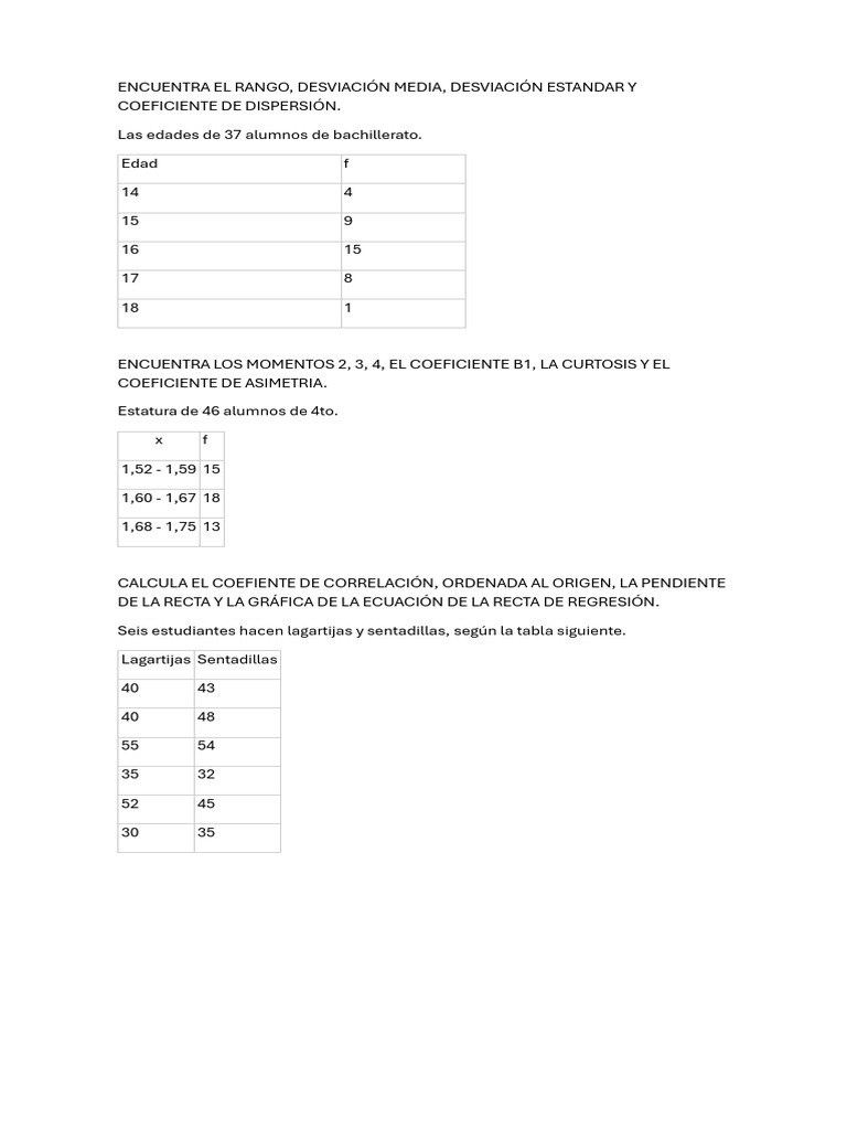 Ejercicios 2da Unidad | PDF