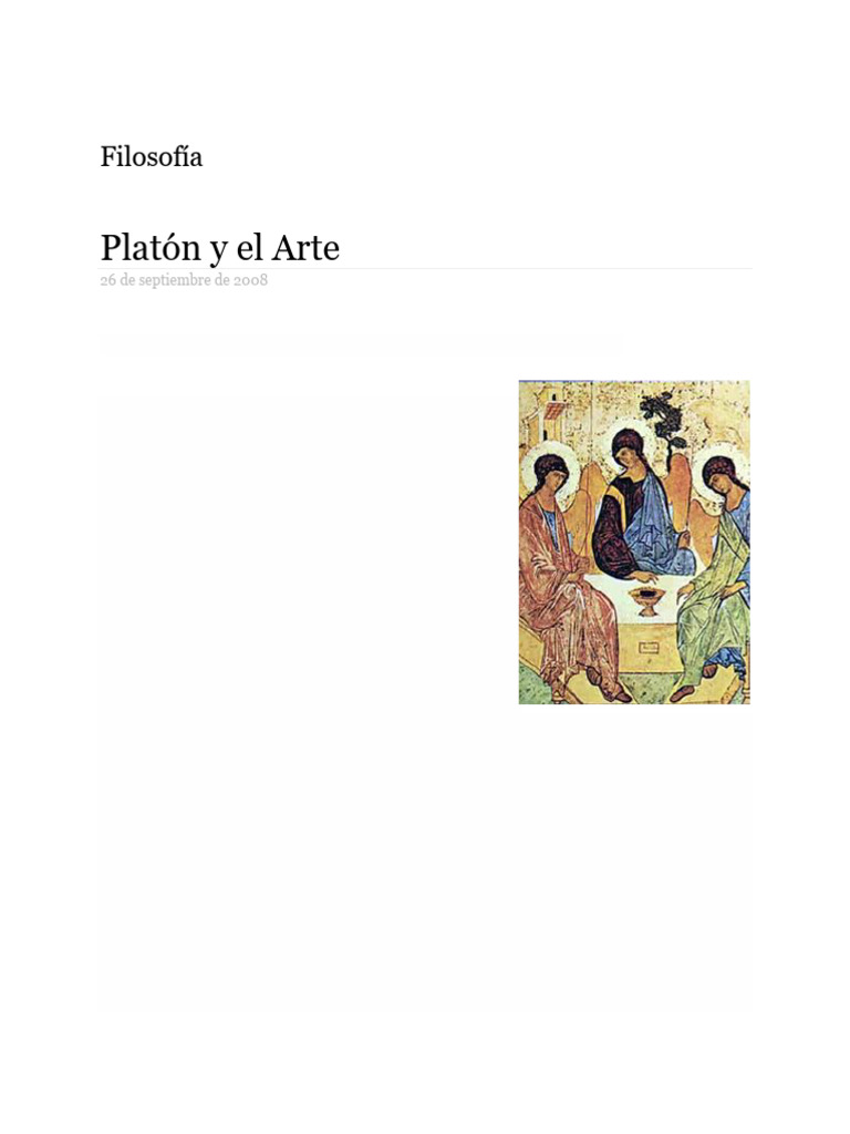 Filosofia-PLATON Y EL ARTE | PDF | Platón | Verdad