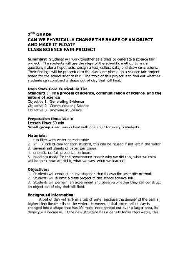 Class Science Fair Project Beacon Heights Website | PDF