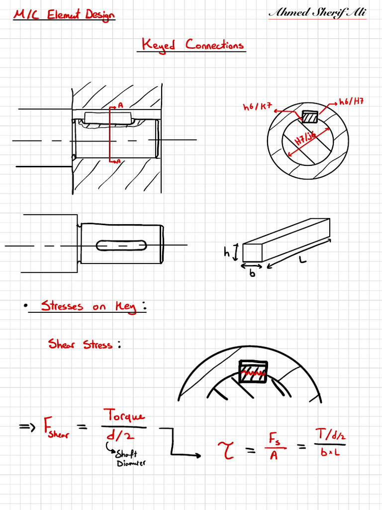 7 - Keyed Connections and Bearings Calculations | PDF | Bearing ...