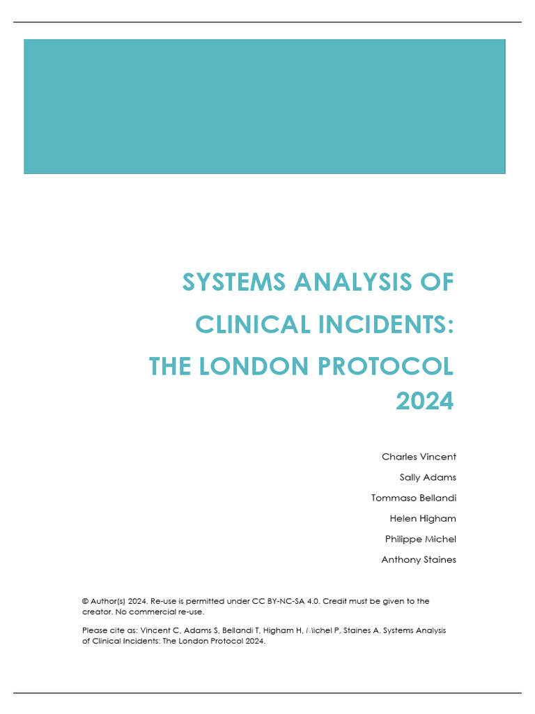 London Protocol 2024 | PDF | Psychological Resilience | Patient Safety