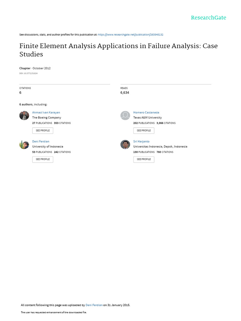 5.InTech-Finite Element Analysis Applications in Failure Analysis Case Studies2012 | PDF ...