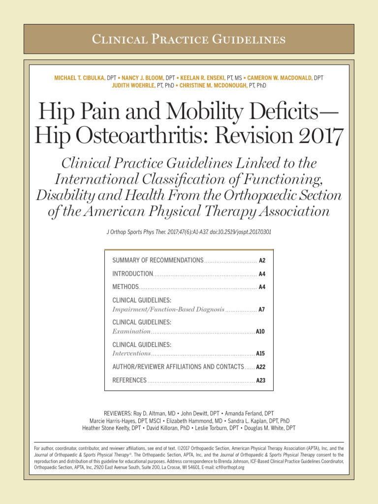 Jospt 2017 0301 | PDF | Osteoarthritis | Physical Therapy