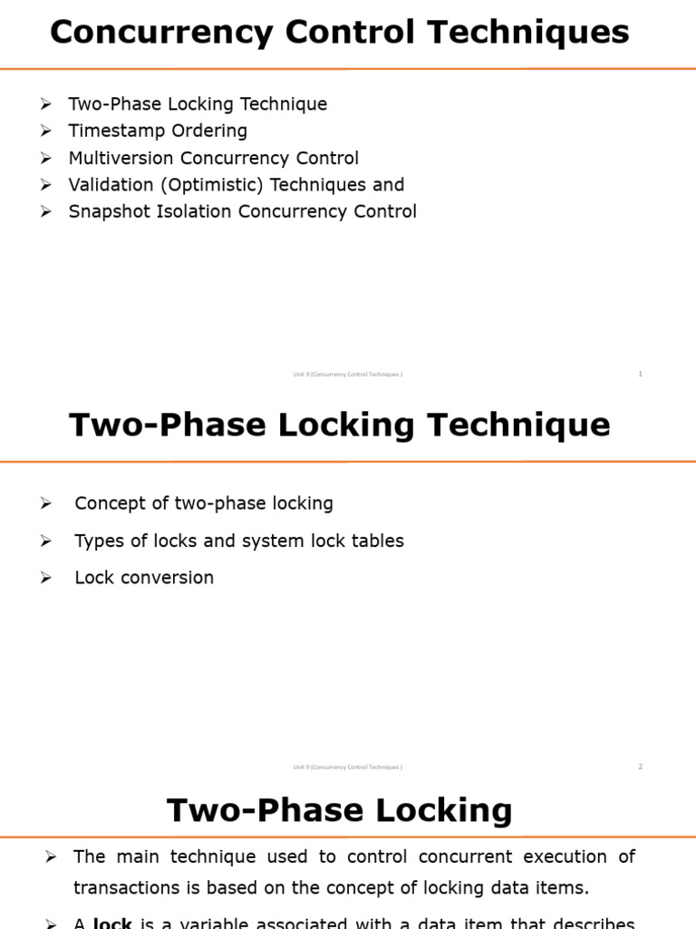 Unit 1 Concurrency Control Pdf Database Transaction Computer 5256