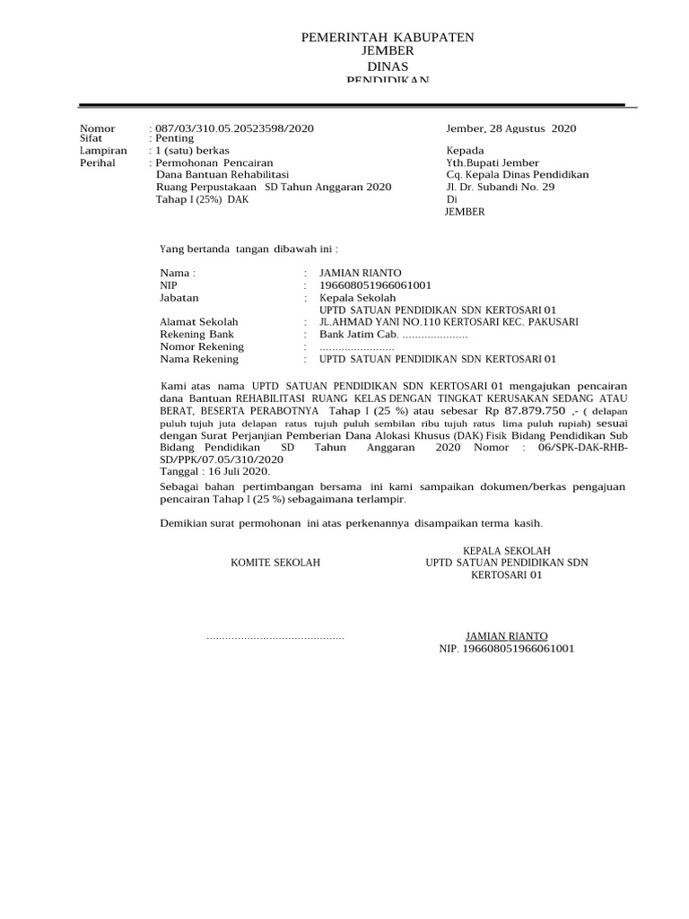 Contoh SPJ Tahap 1 Hal. 1 S.D 10 | PDF