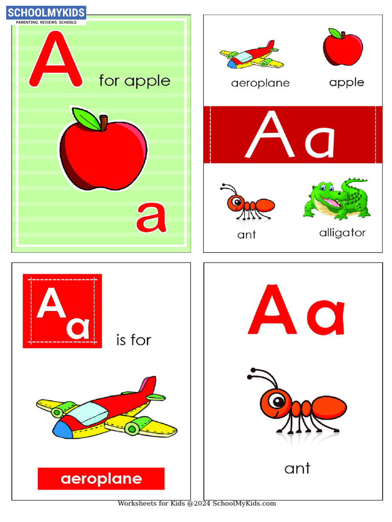 Alphabet Flash Cards Flashcard Letter A w7008 | PDF