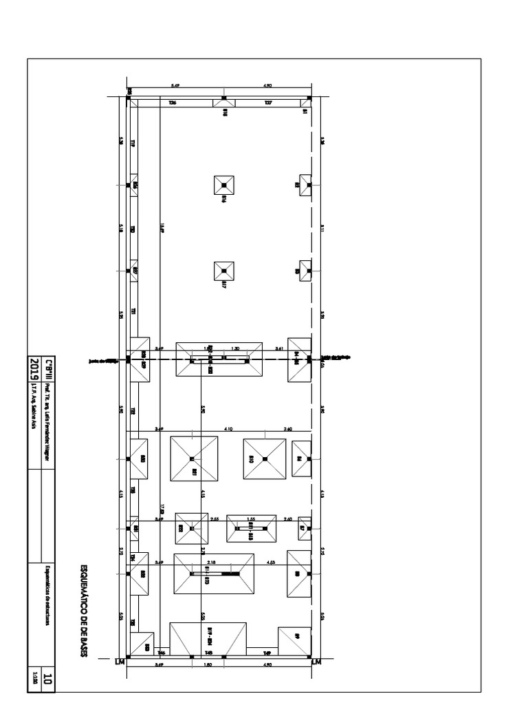 Esquicio 2 Esquemático de Estructuras Bases | PDF