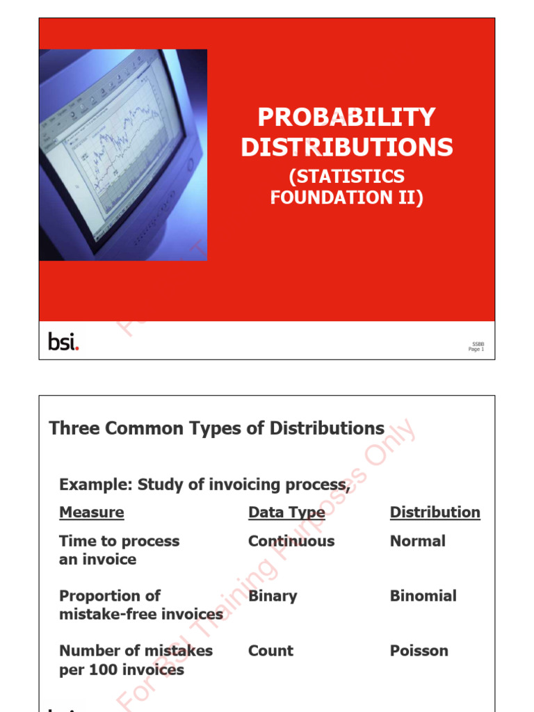 Probability Distributions Overview | PDF | Standard Deviation ...