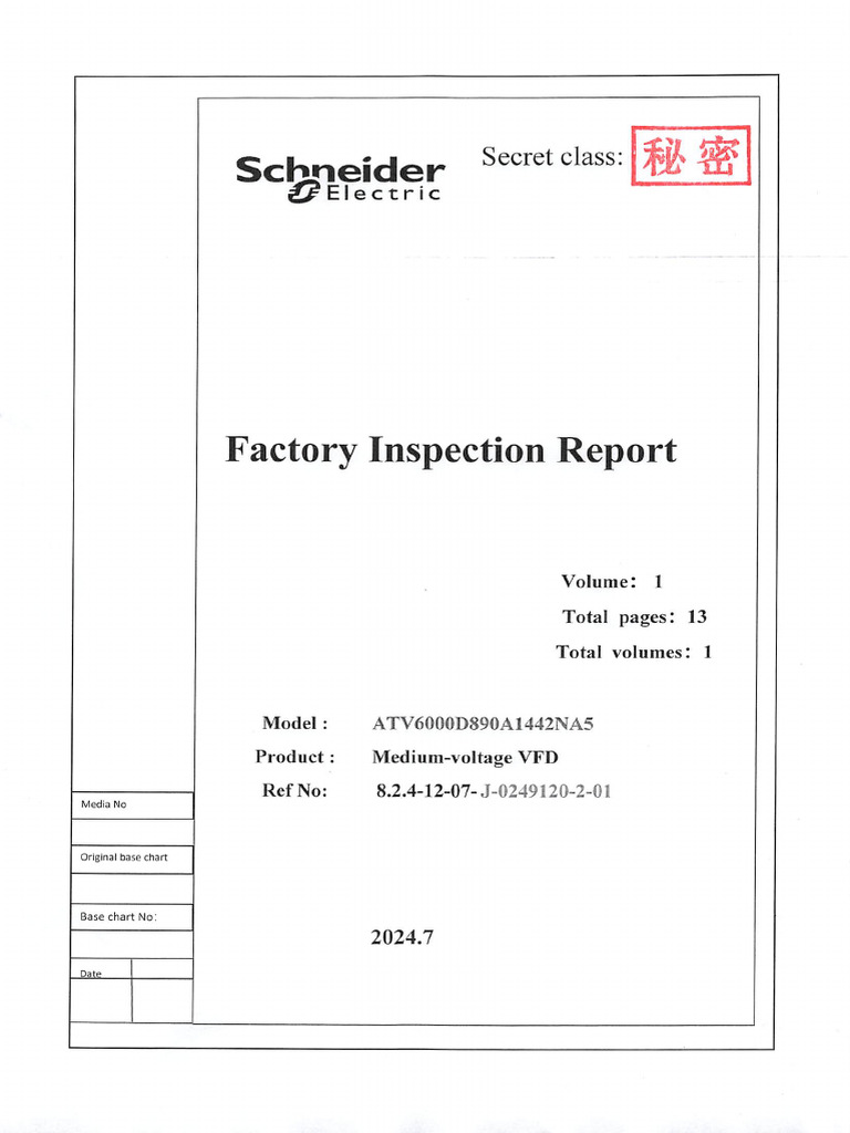 J 0249120 2 01 Factory Inspection Report | PDF